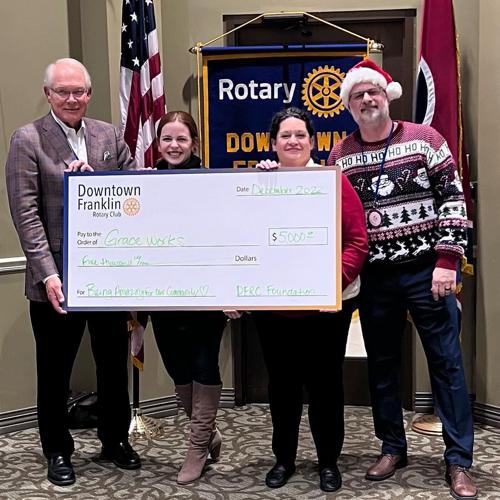 Members of Downtown Franklin Rotary show ‘Service Above Self’ with ...