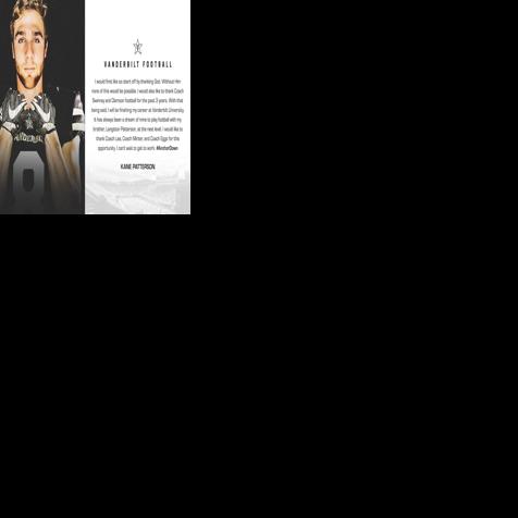 CPA alum Kane Patterson returns to town with Vandy football transfer ...