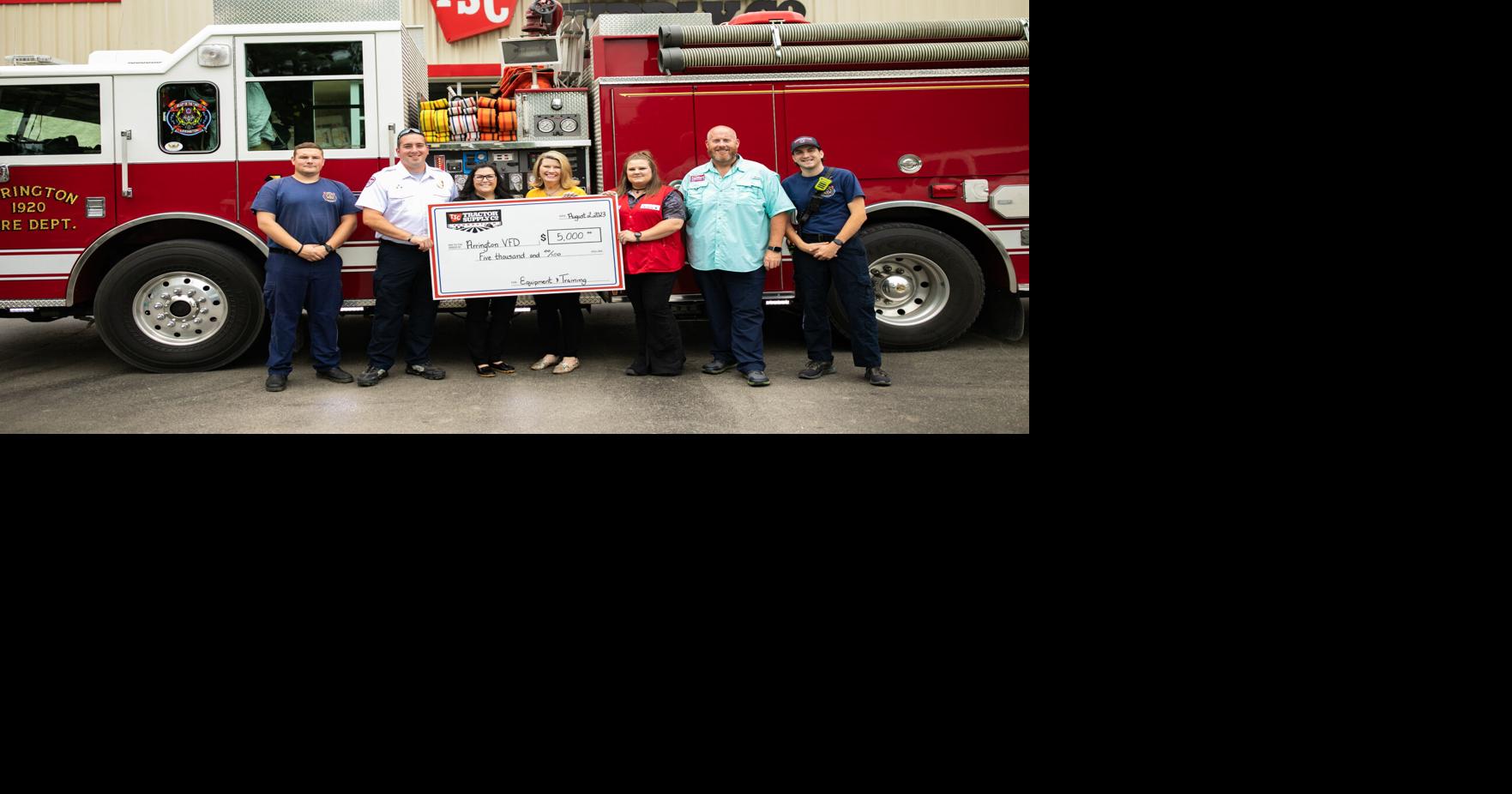 Arrington Volunteer Fire Department receives $5,000 donation from ...