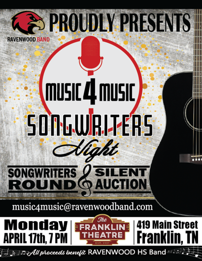 Ravenwood band boosters to host Songwriters Night fundraiser at ...