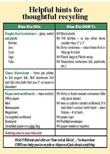 Recycling dos and don'ts | | willistonobserver.com