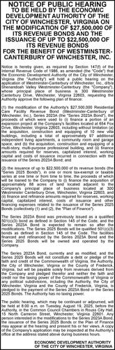 EDA SVWC 2025 Revenue Bonds Public Hearing | 8-12 | Notices ...