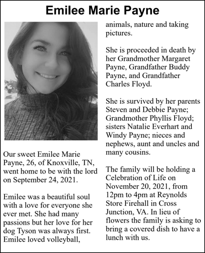 Emilee Marie Payne | Obituaries | winchesterstar.com