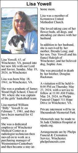 Lisa Yowell | Obituaries | winchesterstar.com