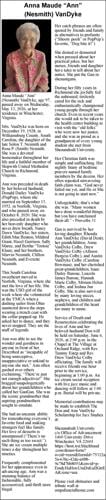 Anna Maude “Ann” (Nesmith) VanDyke | Obituaries | winchesterstar.com