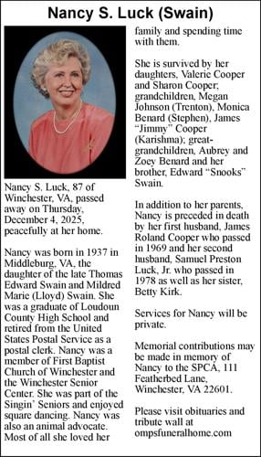 Nancy L. Luck (Swain) | Obituaries | winchesterstar.com