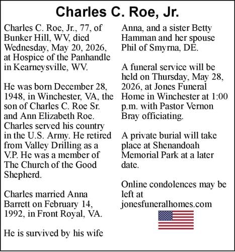 Charles C. Roe, Jr. | Obituaries | winchesterstar.com