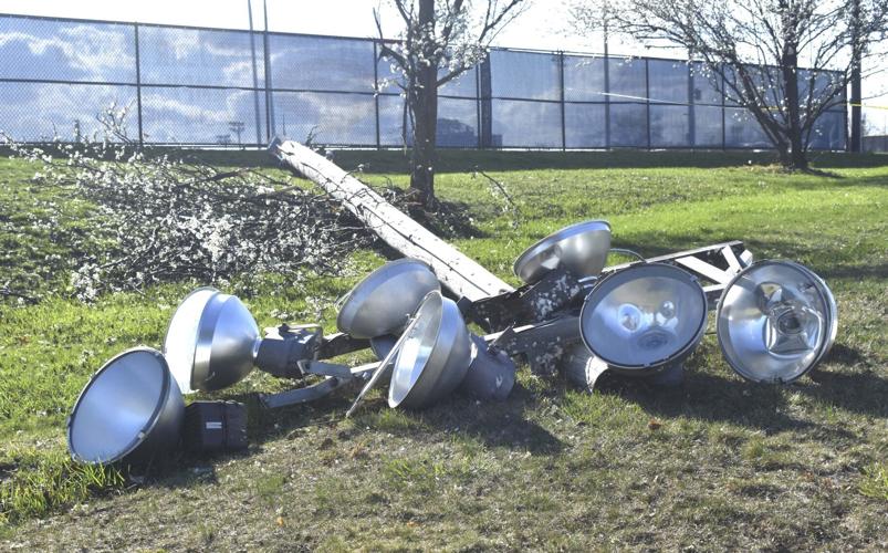 SU working on new light pole for Bridgeforth | Winchester Star ...