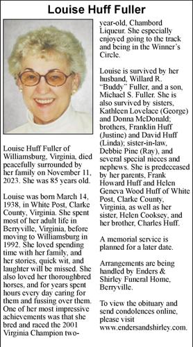 Louise Huff Fuller | Obituaries | winchesterstar.com