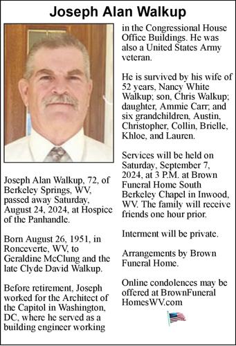 Joseph Alan Walkup | Obituaries | winchesterstar.com