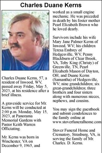 Charles Duane Kerns | Obituaries | winchesterstar.com
