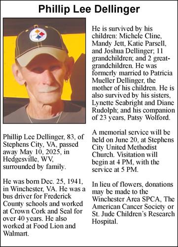 Phillip Lee Dellinger | Obituaries | winchesterstar.com