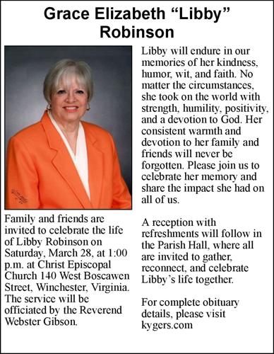 Grace Elizabeth “Libby” Robinson | Obituaries | winchesterstar.com
