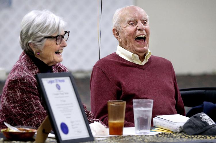 Kiwanians celebrate WWII vet Doug Butler as he turns 100 | Winchester ...