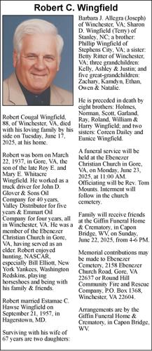 Robert C. Wingfield | Obituaries | winchesterstar.com