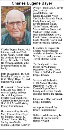 Charles Eugene Bayer | Obituaries | winchesterstar.com