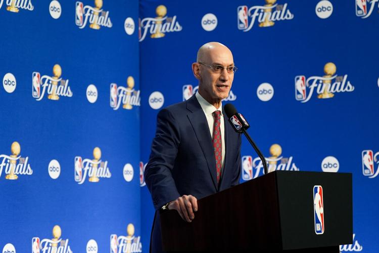 Commissioner Adam Silver, at finals, says NBA continues to move toward ...
