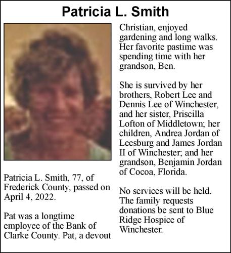 Patricia L. Smith | Obituaries | winchesterstar.com