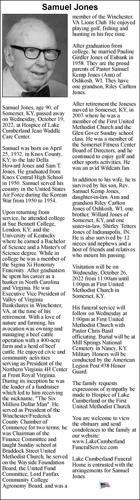 Samuel Jones | Obituaries | winchesterstar.com