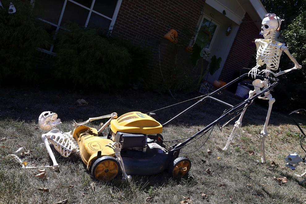 Skeleton cut down on Halloween-themed lawn | Winchester Star ...
