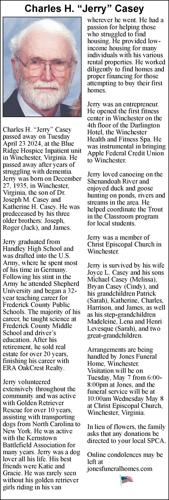 Charles H. “Jerry” Casey | Obituaries | winchesterstar.com