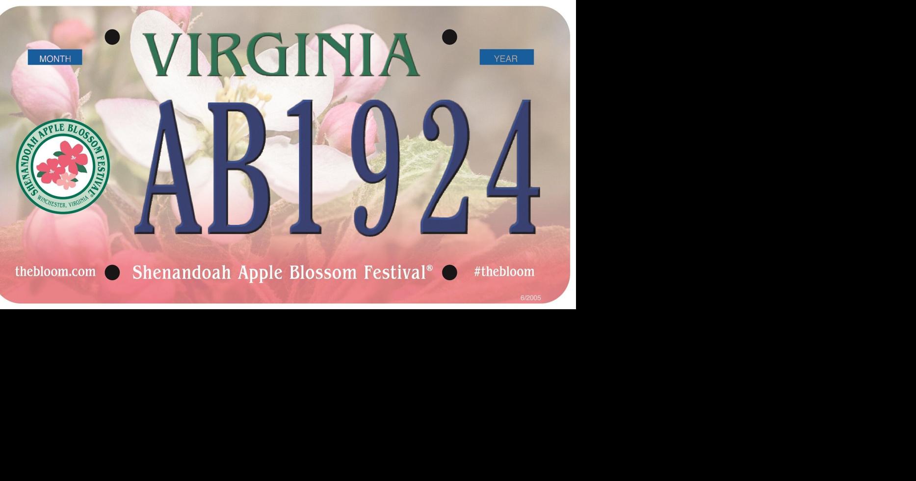 Reserve your Apple Blossom Festival vanity license plate | Winchester ...