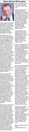 Wayne Michael McCaughey | Obituaries | winchesterstar.com