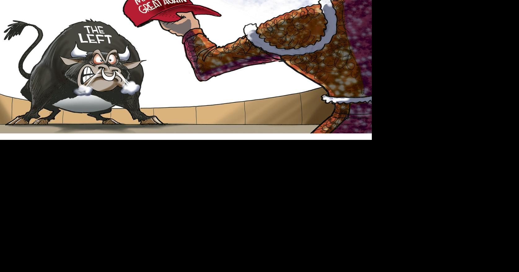 Cartoon: MAGA HAT IN FRONT OF BULL | Winchester Star | winchesterstar.com