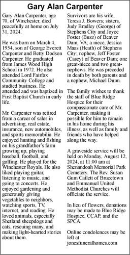 Gary Alan Carpenter | Obituaries | winchesterstar.com