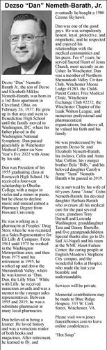 Dezso “Dan” Nemeth-Barath, Jr. | Obituaries | winchesterstar.com