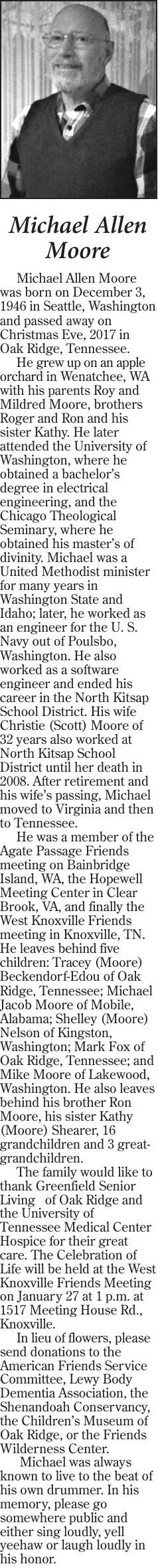 Michael Allen Moore | Obituaries | winchesterstar.com