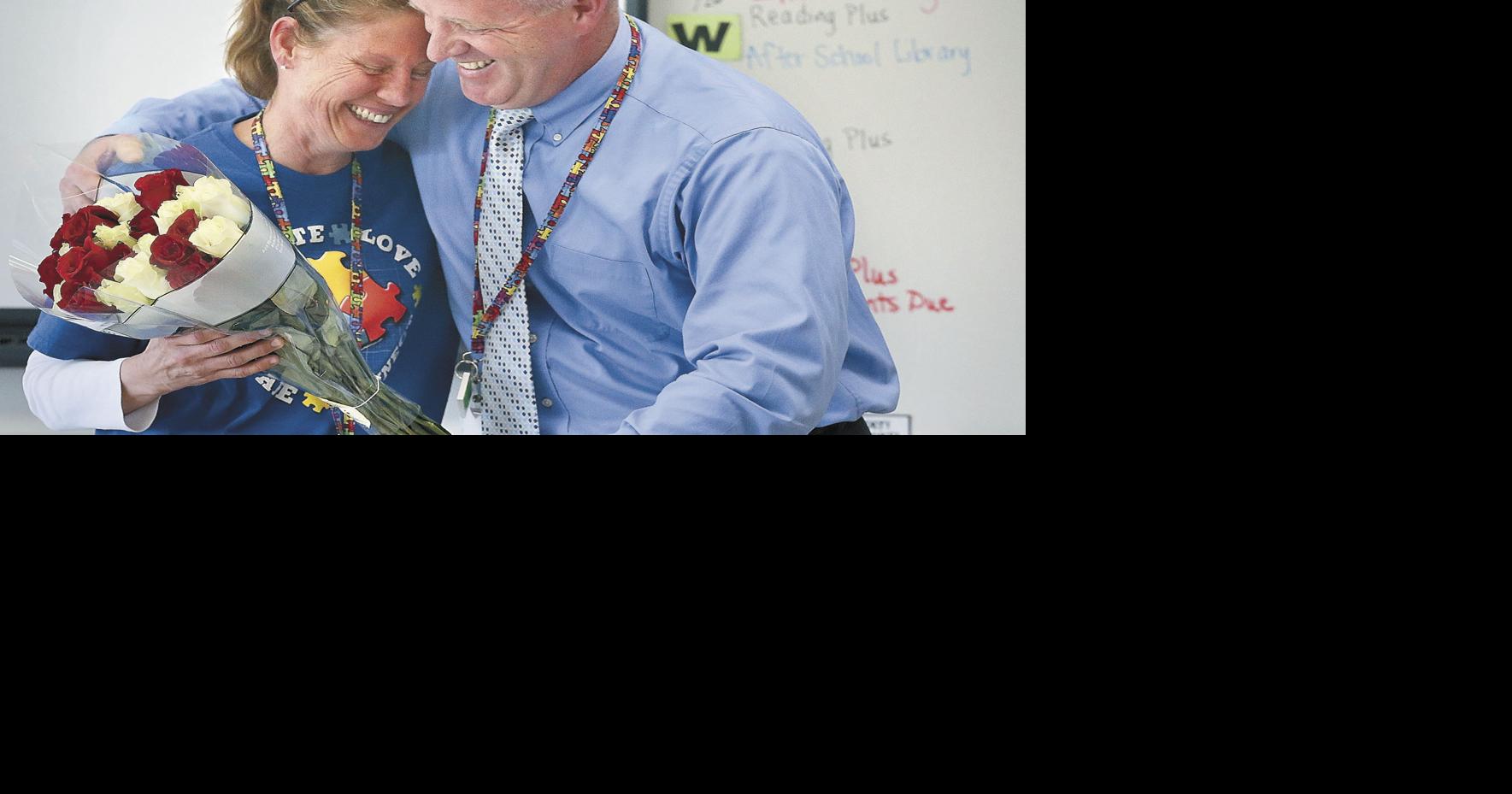 Winchester teacher of the year surprised with award | Winchester ...