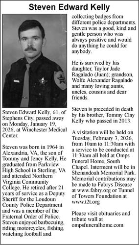 Steven Edward Kelly | Obituaries | winchesterstar.com