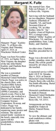 Margaret K. Fultz | Obituaries | winchesterstar.com