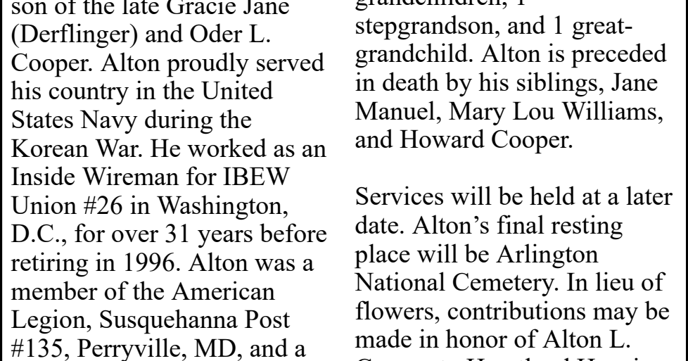 Alton L. Cooper | Obituaries | winchesterstar.com