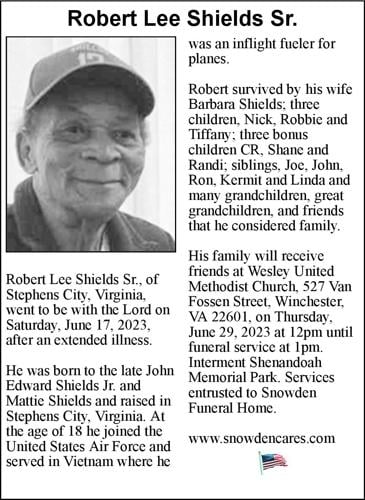 Robert Lee Shields Sr. | Obituaries | winchesterstar.com