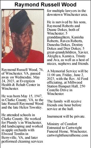 Raymond Russell Wood | Obituaries | winchesterstar.com