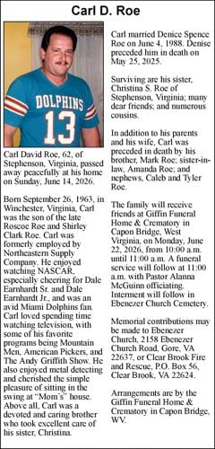 Carl D. Roe | Obituaries | winchesterstar.com