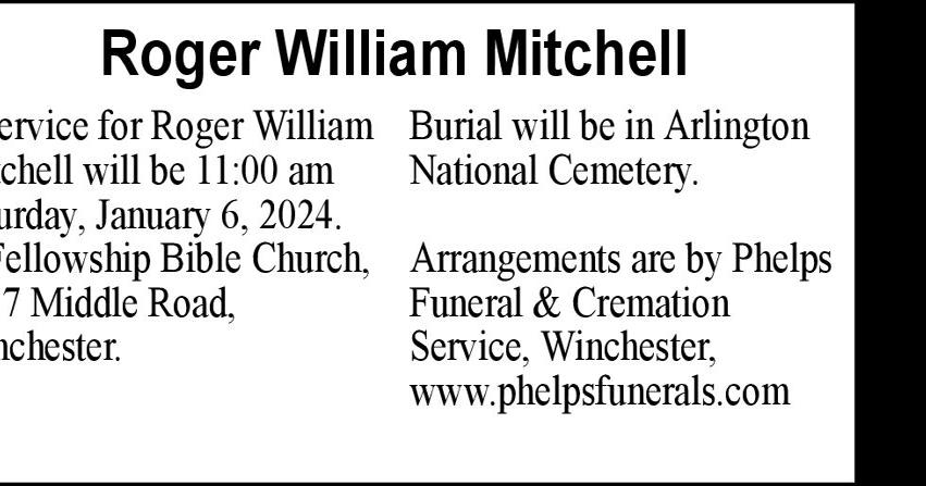 Roger William Mitchell | Obituaries | winchesterstar.com