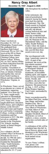Nancy Gray Albert December 18, 1947 - August 2, 2025 | Obituaries ...