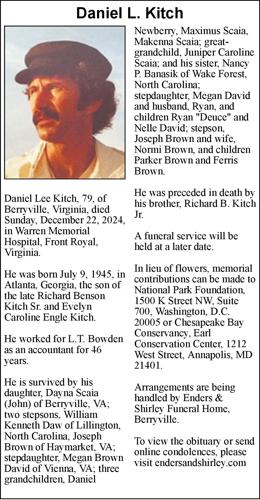 Daniel L. Kitch | Obituaries | winchesterstar.com