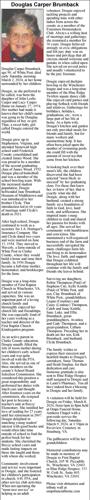 Douglas Carper Brumback | Obituaries | winchesterstar.com