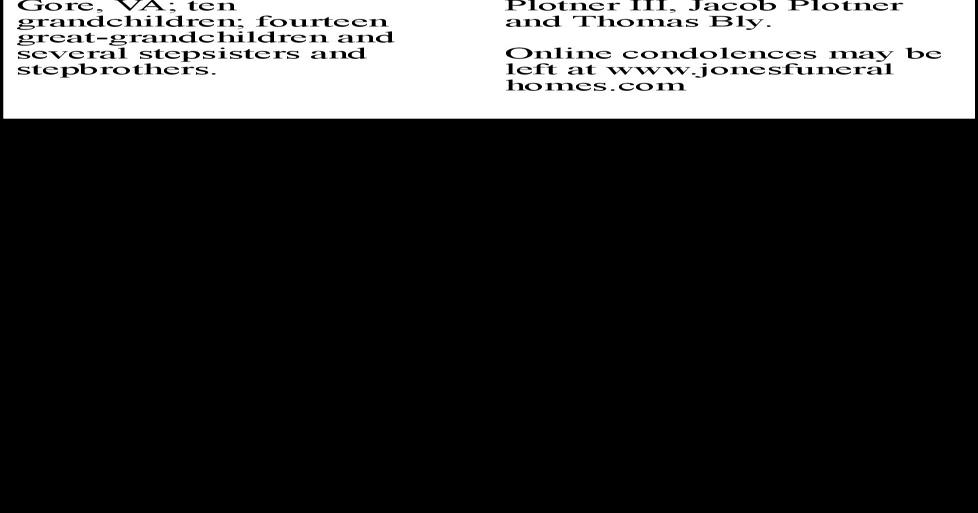 James Iden Plotner Sr. “Jim” | Obituaries | winchesterstar.com