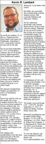 Kevin R. Lambert | Obituaries | winchesterstar.com