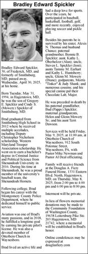 Bradley Edward Spickler | Obituaries | winchesterstar.com