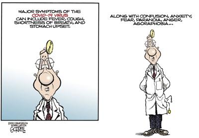 Cartoon: Fear, paranoia, anger? You've got COVID. | Winchester Star ...