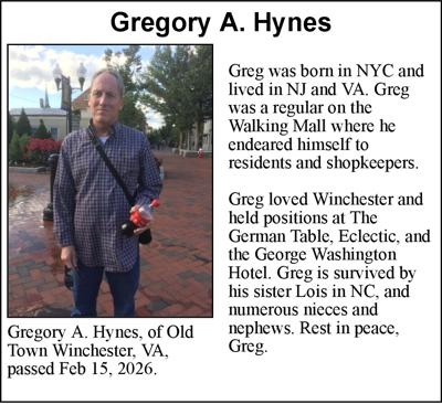 Gregory A. Hynes | Obituaries | winchesterstar.com