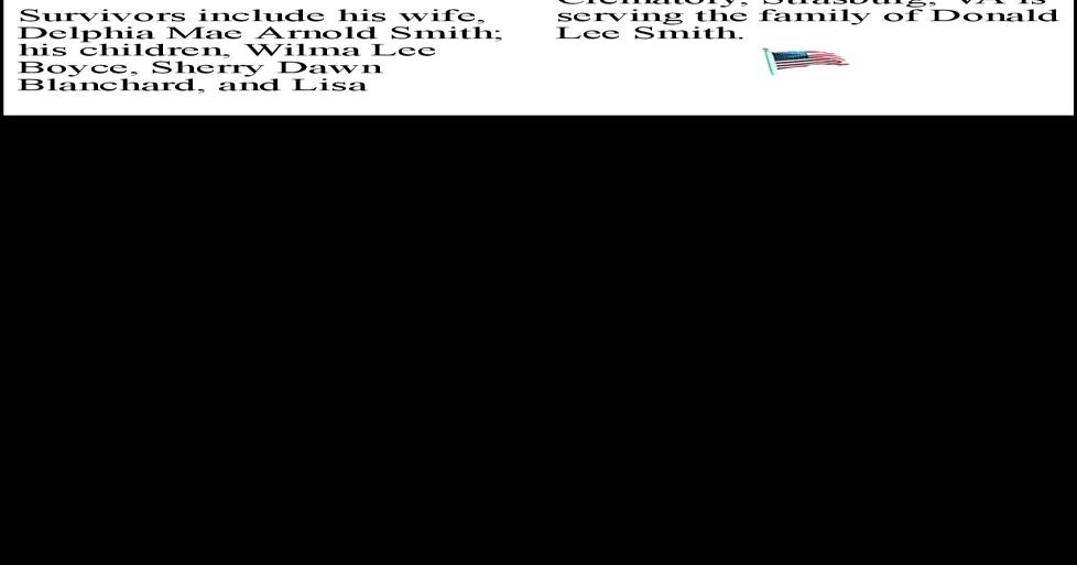 Donald Lee Smith | Obituaries | winchesterstar.com