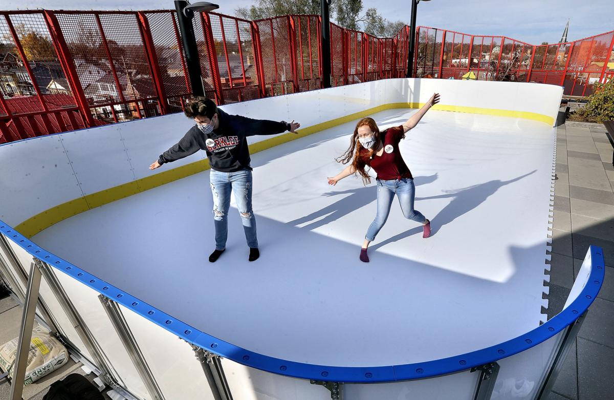 Discovery Museum installs sock-skating rink on its roof | Winchester ...