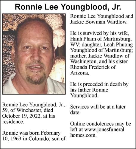 Ronnie Lee Youngblood, Jr. | Obituaries | winchesterstar.com